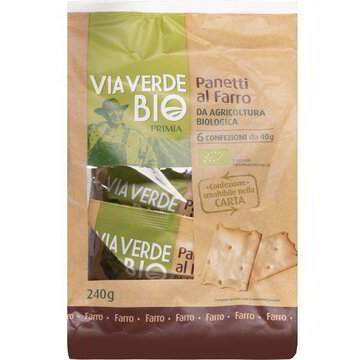 PANETTI AL FARRO 6x40 g VIA VERDE BIO PRIMIA - Primia